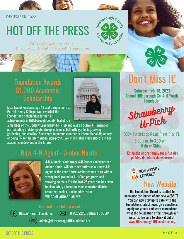 Newsletter - Hillsborough County 4-H Foundation